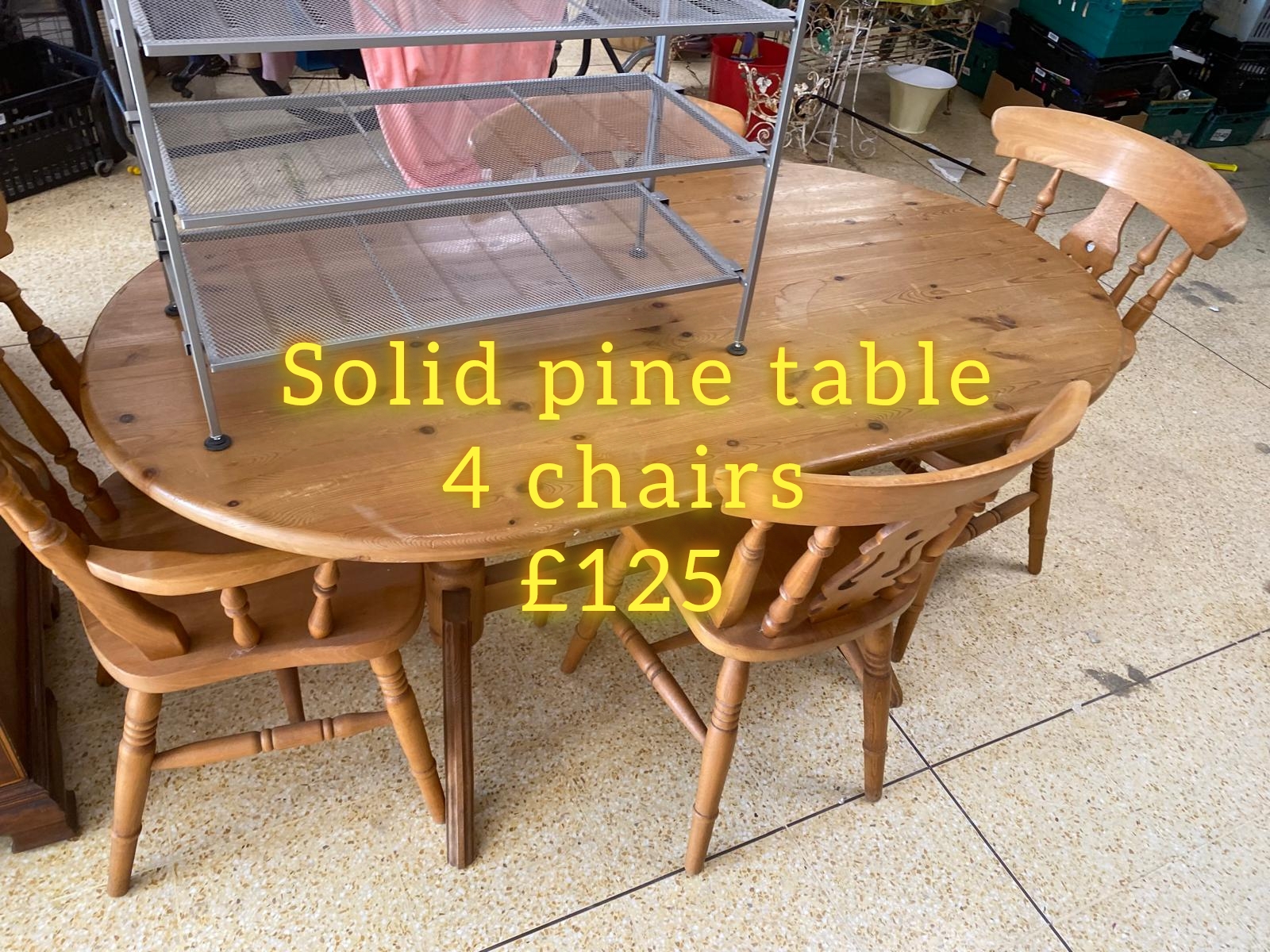 Solid pine table and chairs - FurniRescue